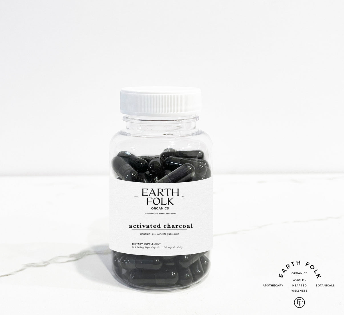 Organic Activated Charcoal Capsules – Earth Folk Organics